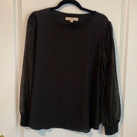 LOFT | Tops | Loft Long Sleeve Sparkle Top | Poshmark